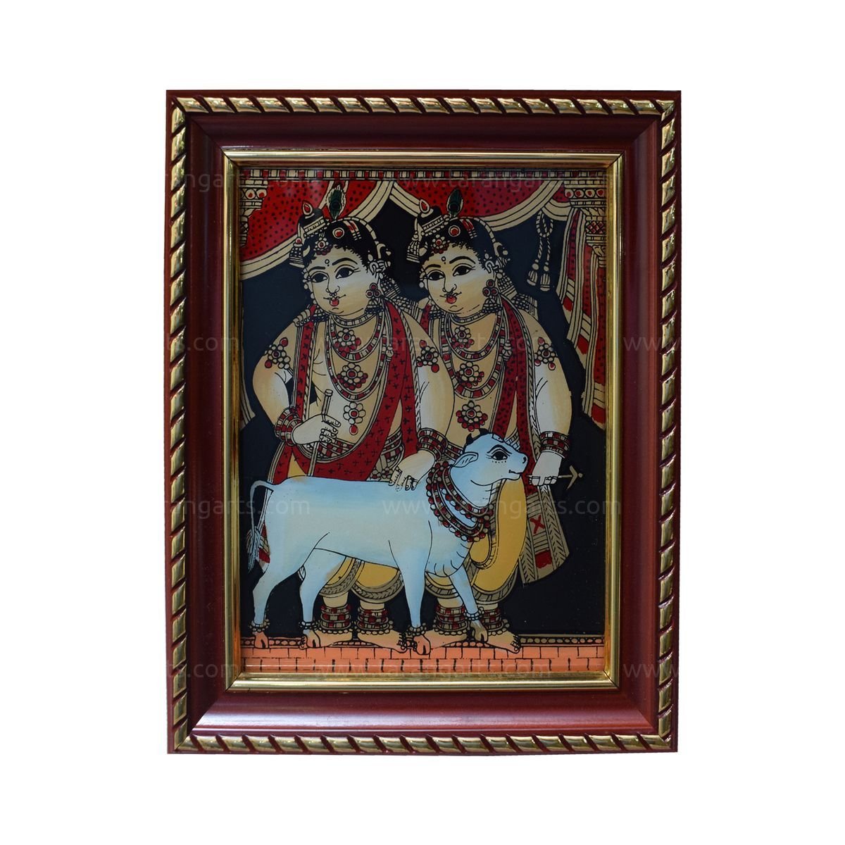 Lord Krishna And Radha Glass Paintings